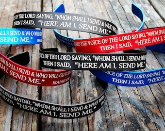 Here I Am Lord Send Me/ Thin Blue Line/ Thin Red Line/ Police Sign ...