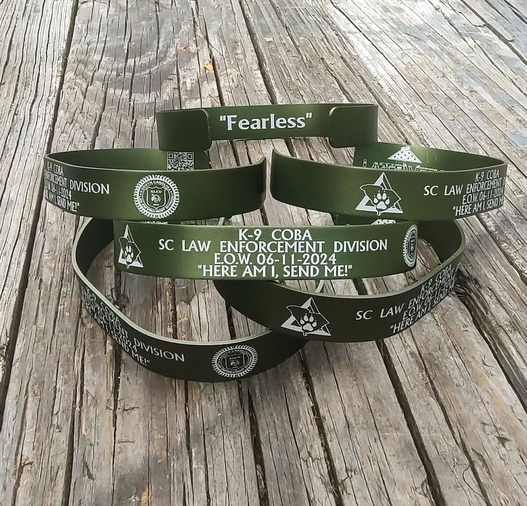 SLED K9 Coba's Memorial Bracelets - Etsy