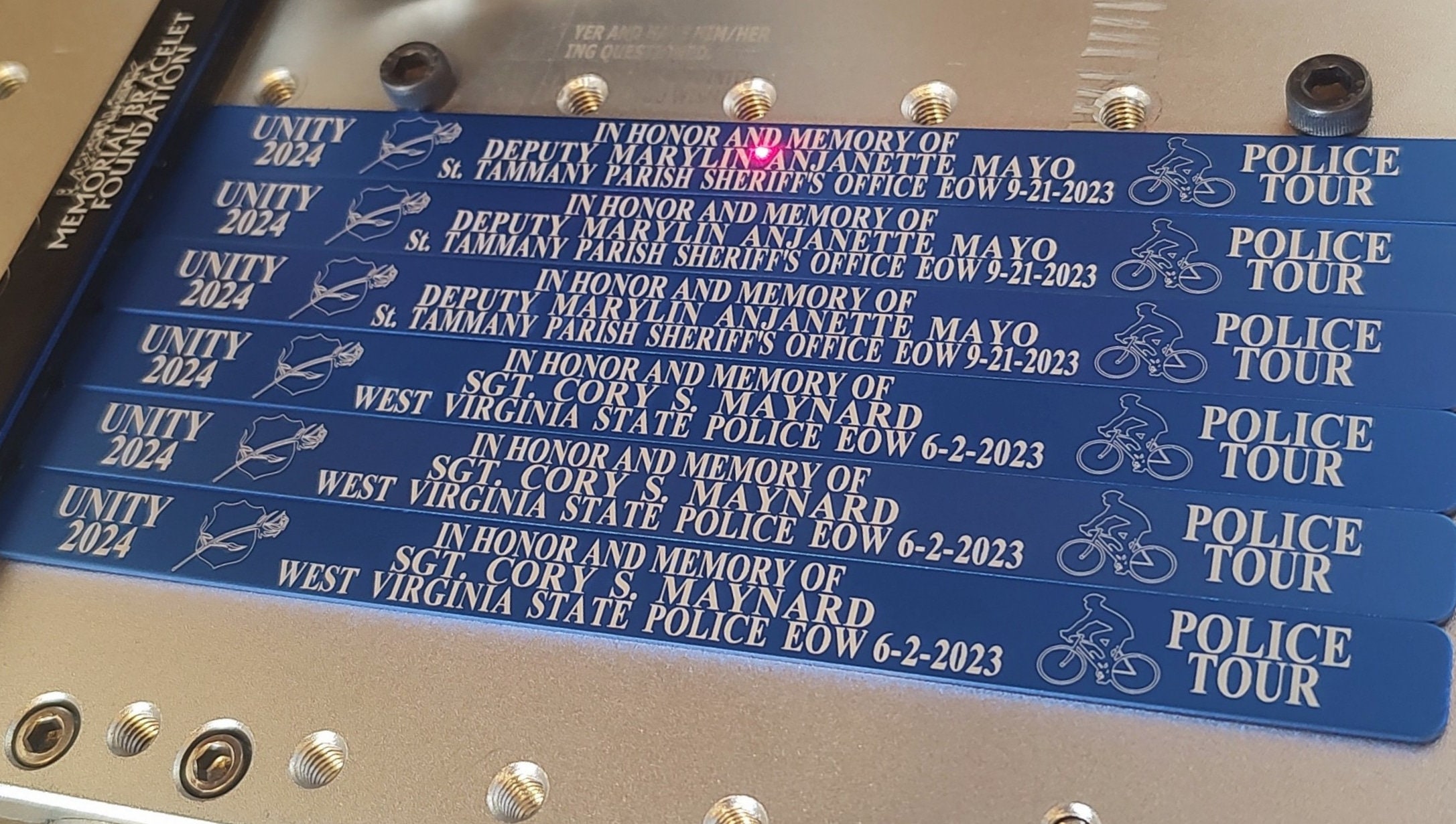 2024 Police Unity Tour Memorial Bracelets - Etsy