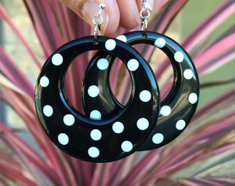 Plastic hoop earrings | Etsy