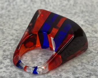 Clear Lucite Ring - Etsy