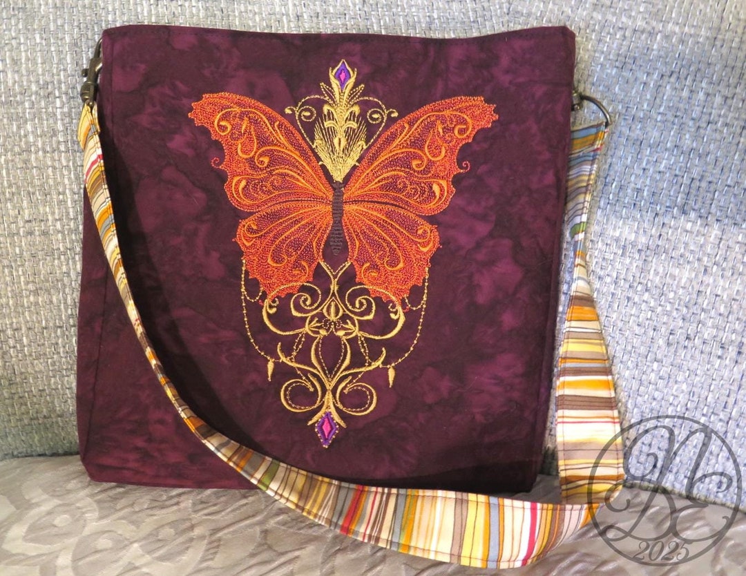 Jewelled Papillon Baroque - Machine Embroidery Motif - 3 Sizes - Etsy