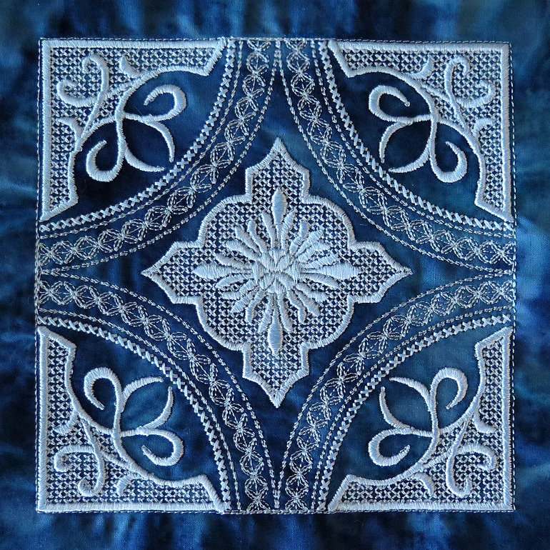 Digital Embroidery : Delft Blue Tiles - in the Hoop Machine Embroidery ...