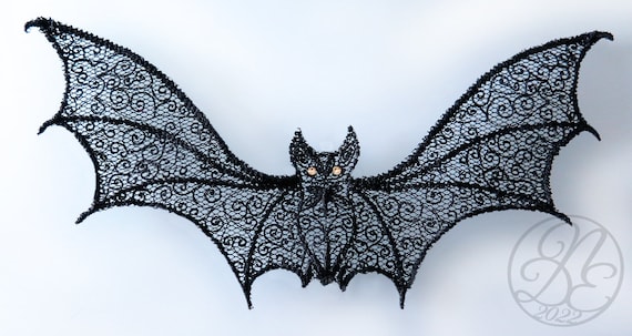Lacey the Bat Halloween Themed Embroidery Files 3 Sizes - Etsy