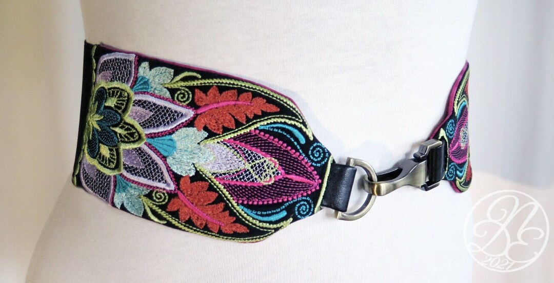Embroidered Fashion Belt - in the Hoop Machine Embroidery Design Pack ...