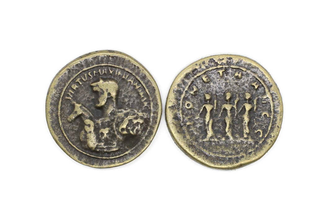 Antique Bronze Coins, Maximianus Herculius 40 Mm Roman Empire Artifact ...