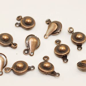 Antique Copper Snap Clasp (9mm), Toggle Clasps, UFO Bracelet Clasps ...