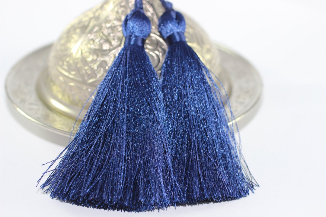Royal Blue Lux Tassels - 80 Mm Long Thick Tassels - for Your Lovely Diy ...