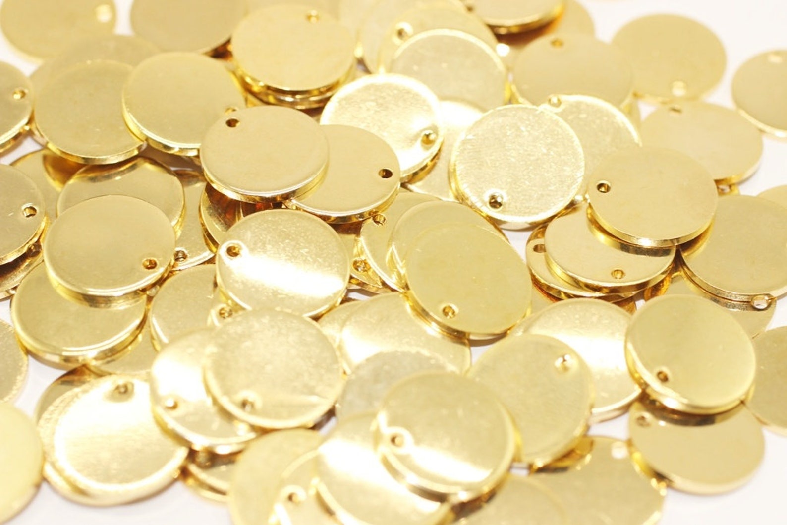 1.4x20mm Gold Plated Disc Gold Plated Disc Round Stamping - Etsy