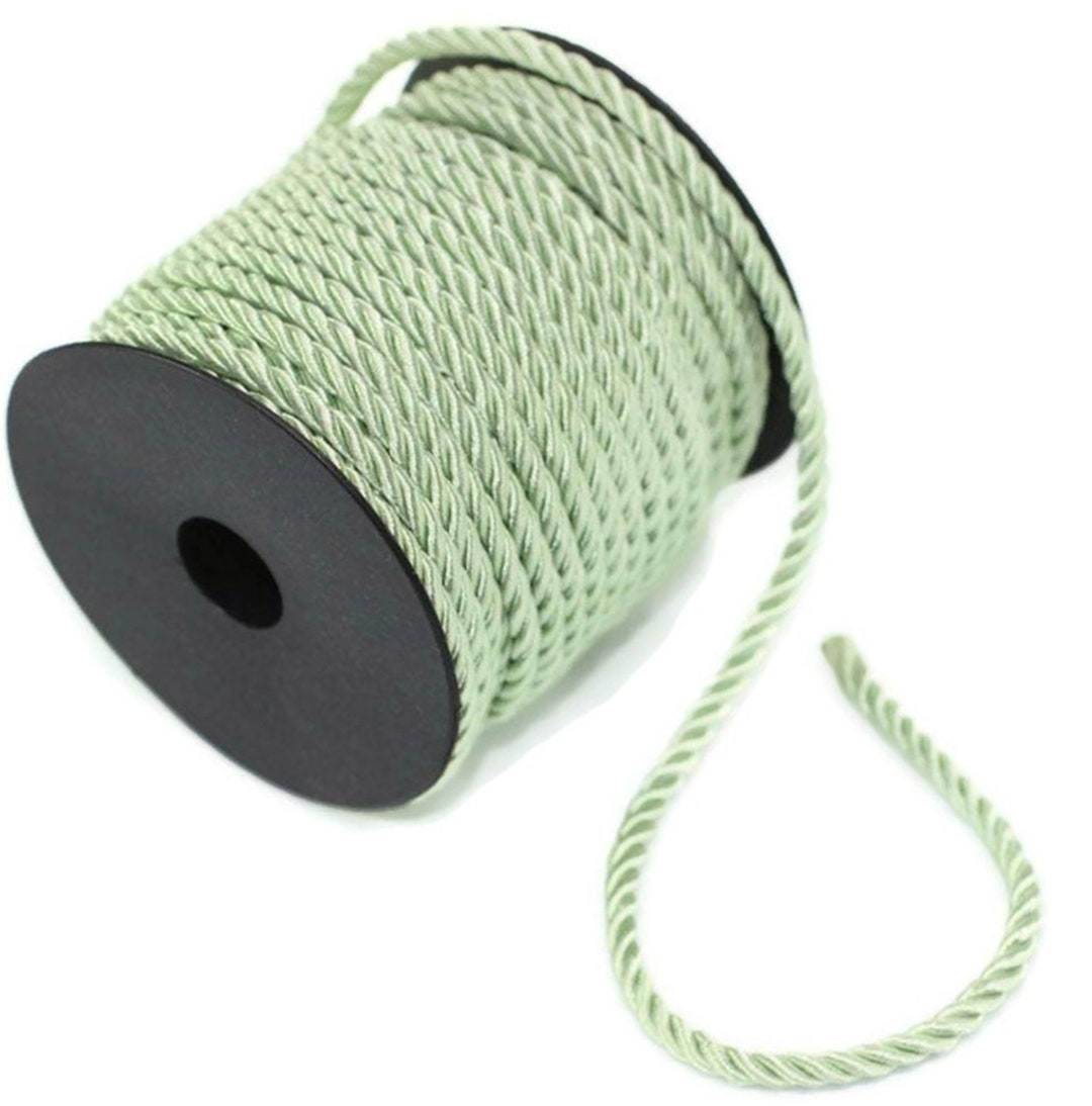 Mint Green Rayon Rope, 4 Mm, Green Cord, Twisted Braid Cords ...
