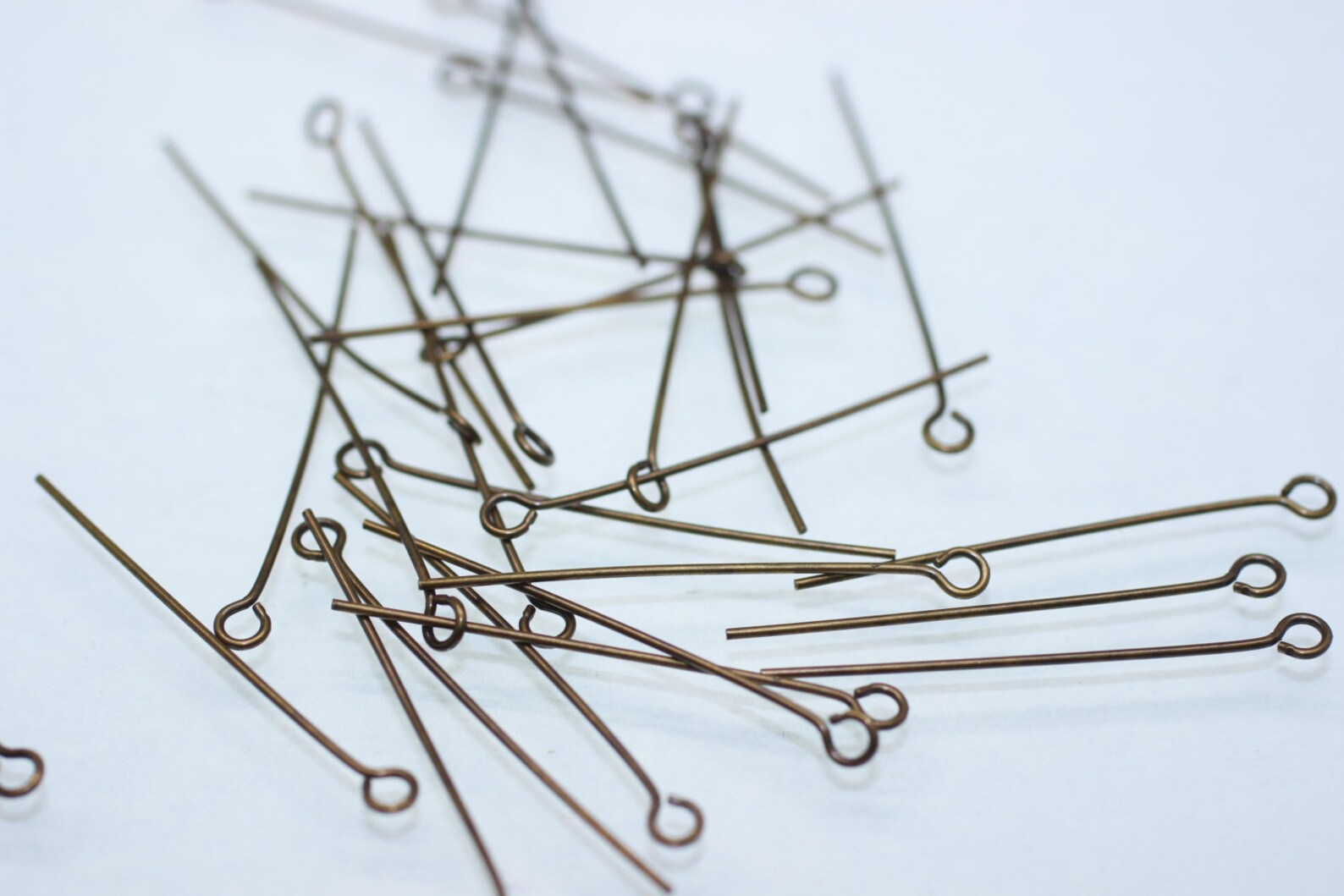 Antique Bronze Eye Pin - 0.65 Mm X 15/20/25/30/35/40/50/60 Mm Eye Pins ...