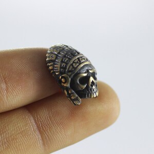 Collectible Vintage Solid Bronze Aztec Warrior Beads, 20 Mm Indian ...