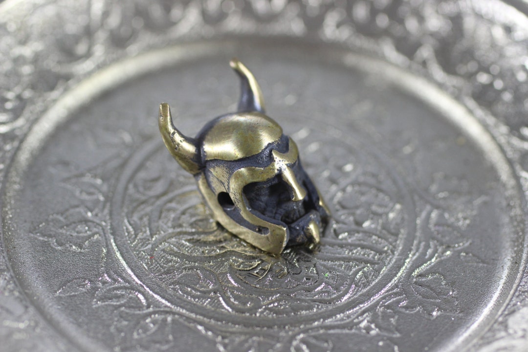 Collectible Vintage Bronze Orc Helmet Beads, 19 Mm Helmet Bracelet ...