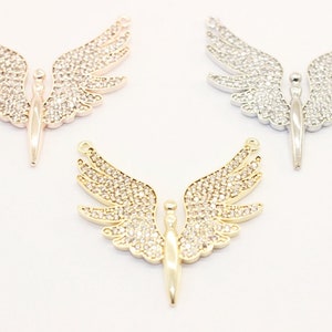 Angel Pendant With Zircon, Zircon Pendant, Micro Pave Angel, Cz Jewelry ...