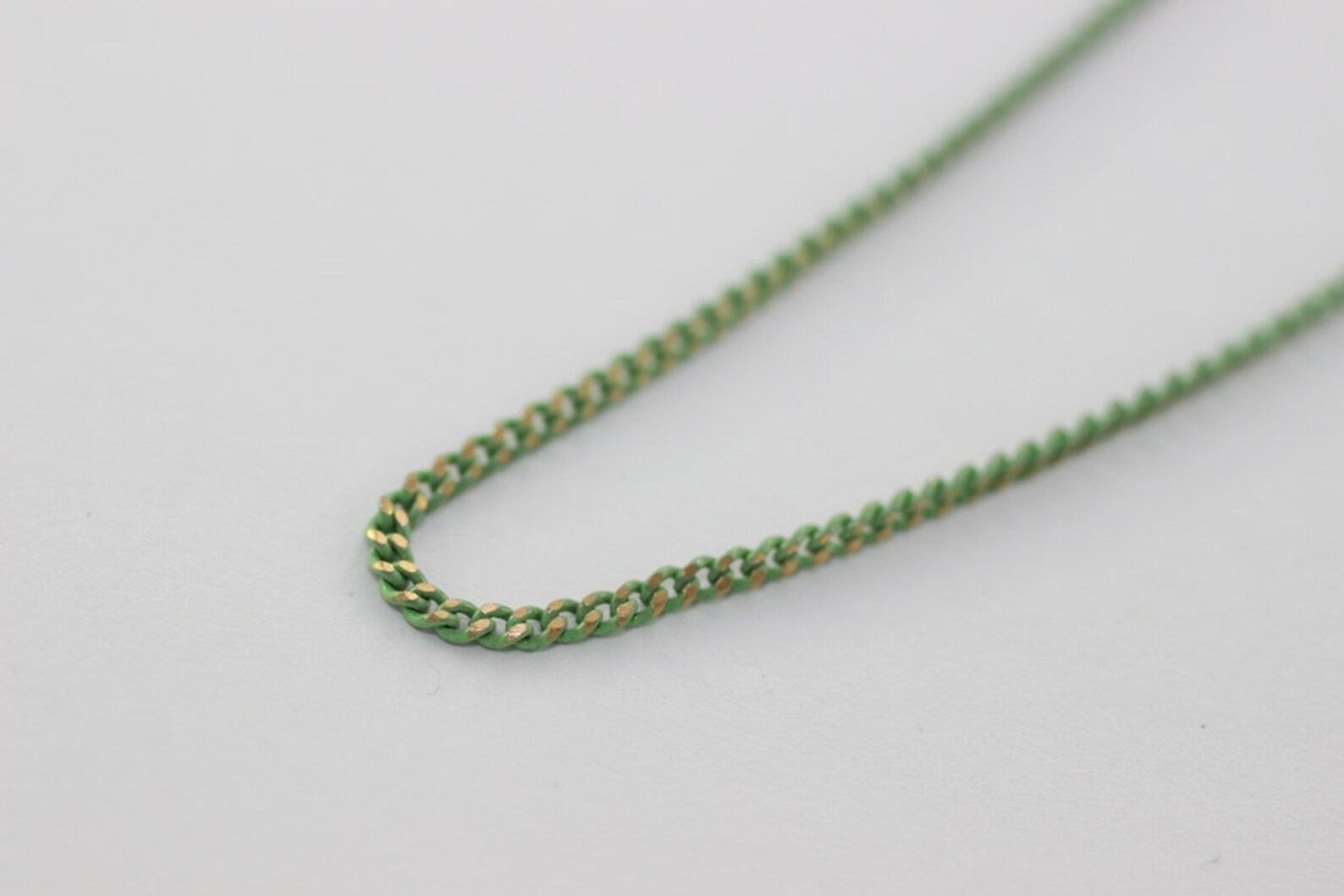 1.5mm Green Chain Link, Brass Chains, Loose Chain, Gold Chain, - Tiny ...