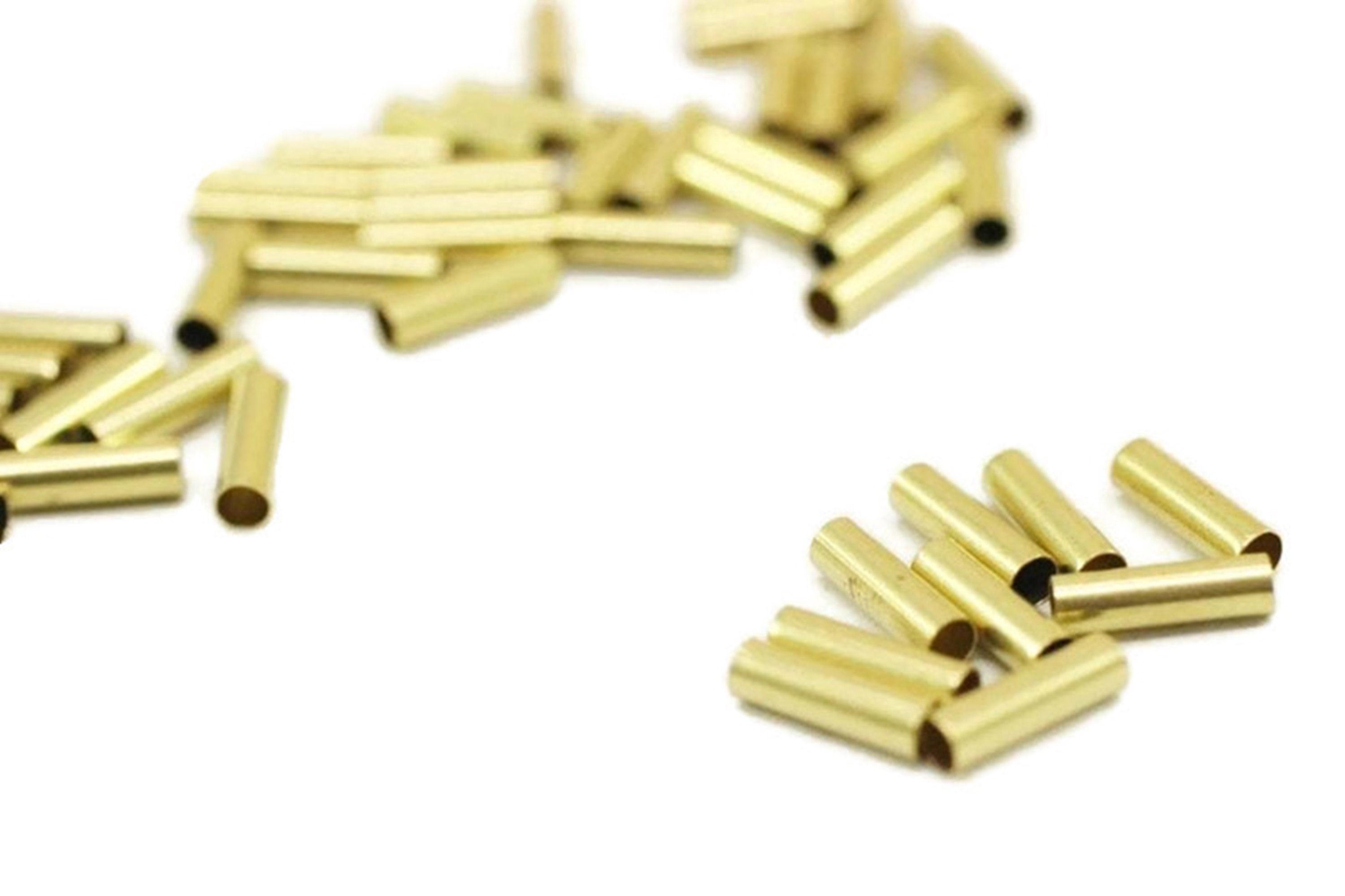 Raw Brass Tube Connectors 3x10mm - Mini Spacer Tubes - Tube Beads ...