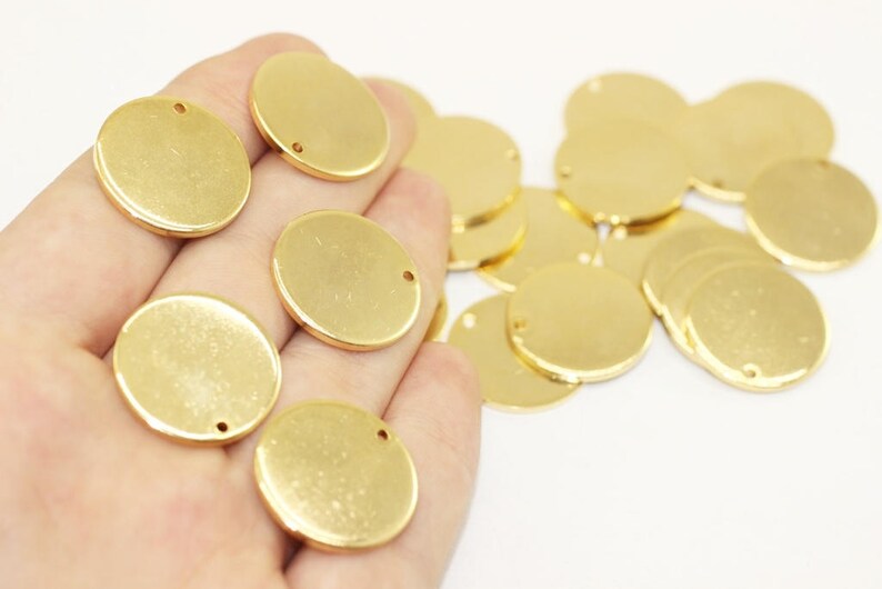 1.4x14mm Gold Plated Disc, Gold Plated Disc, Round Stamping Discs ...