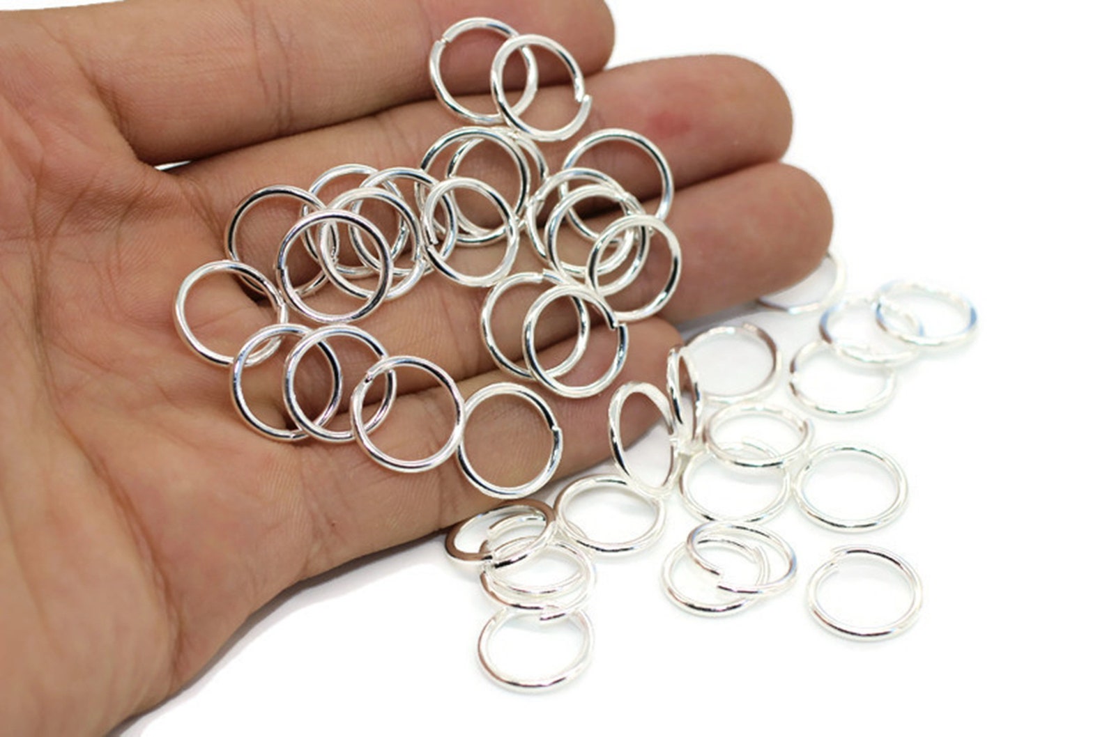 14mm Jump Rings Tiny Jump Ring Connector Silver Plated - Etsy