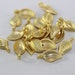 Gold Leaf Charm, Mini Leaf Charm, Gold Plated Leaf Charm, 15mm Gold ...