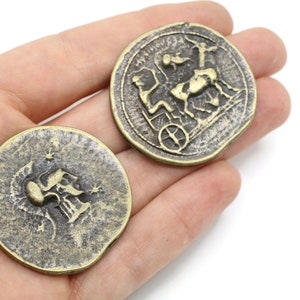 Spartan Coins, Antique Bronze Gladiator Coins, 41 Mm Roman Empire ...