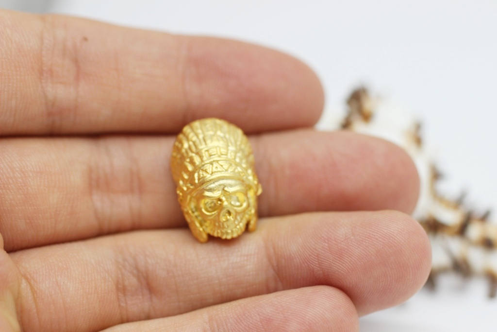 Gold Plated Aztec Warrior Beads Aztec Warrior Beads 20 mm | Etsy