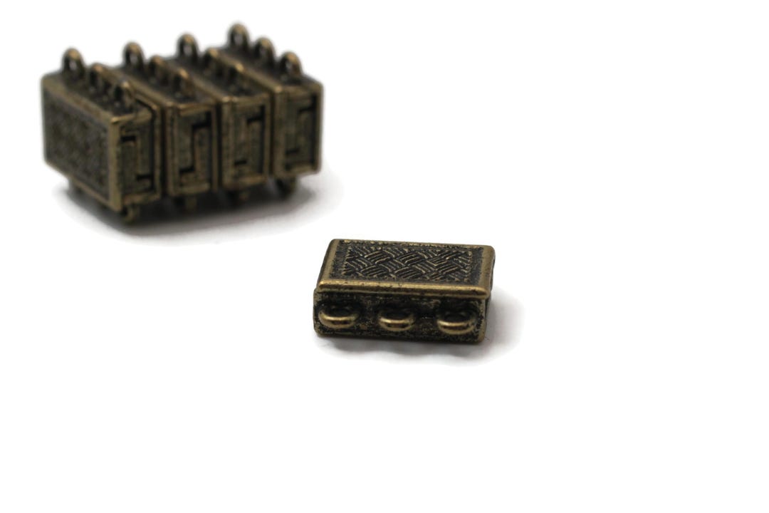 Antique Bronze 3 Holes Multi Clasps, Multi Strand Necklace Clasps ...