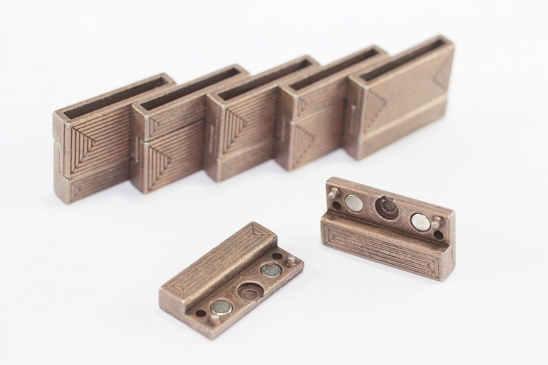 Magnetic Flat Clasp Antique Copper Buckle Clasp Geometric | Etsy