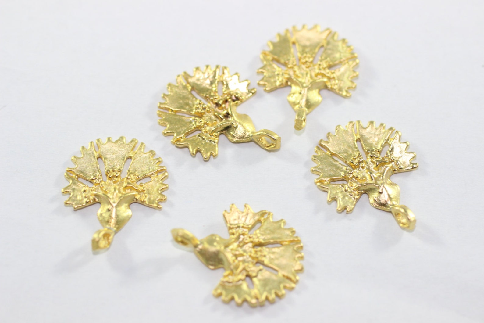 Gold Plated Mini Carnation Charms 16x 20mm Carnation - Etsy