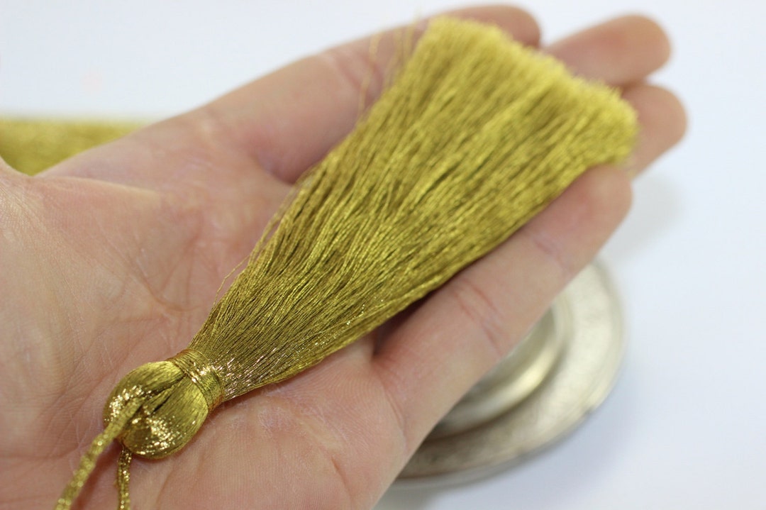 Gold Tassel, Extra Large Silk Tassel, 110 Mm Large Tassels, Mala ...