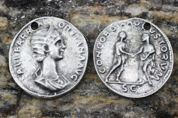 Small Agrippina the Younger Roman Empress Matt Silver Coins | Etsy