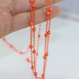 Brass Chains , 1,5x2mm Orange Ball Chain, Enamel Chains , Bulk Chain ...