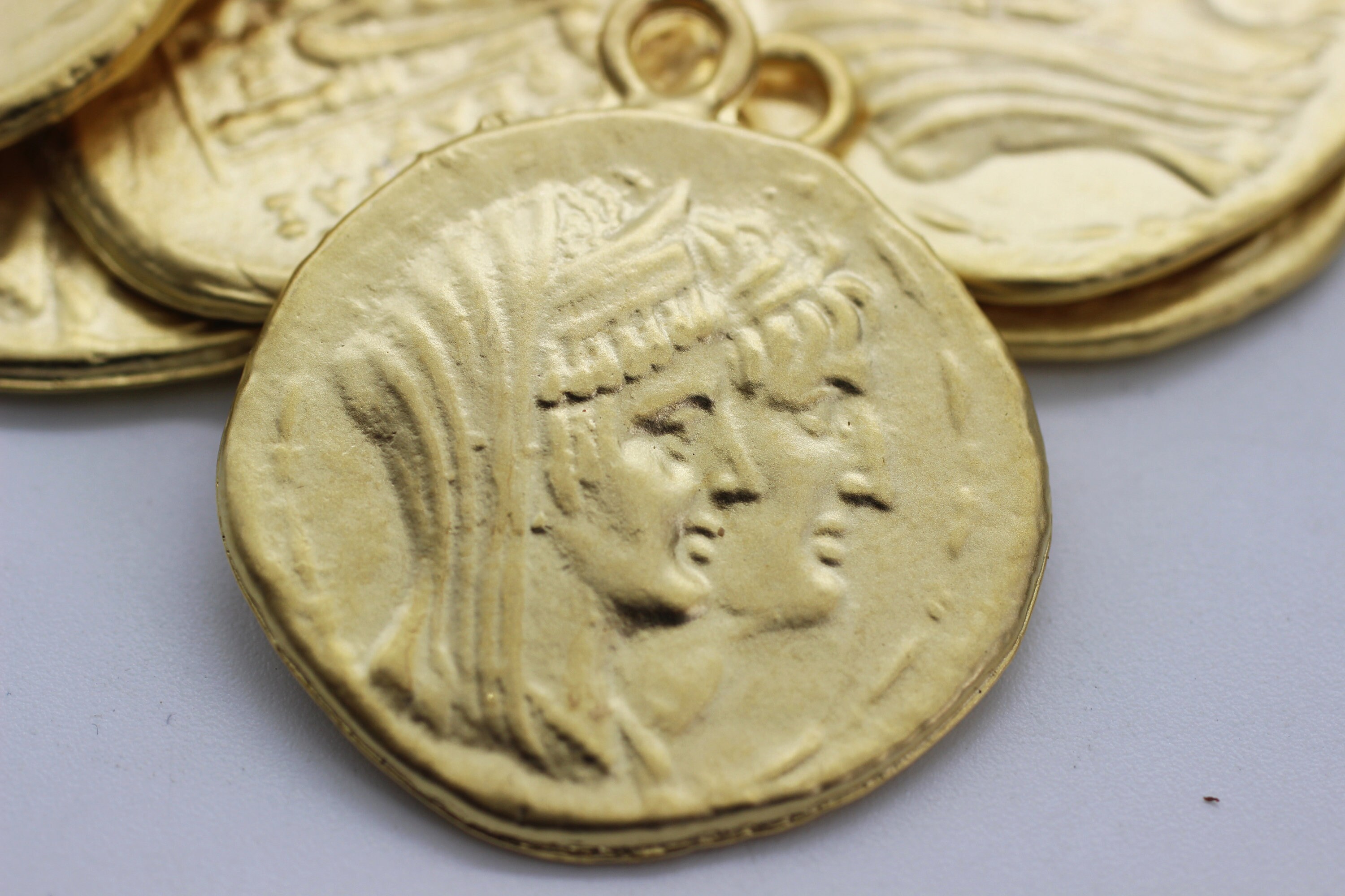 Ancient Egypt Coins Matt Gold Coins coin pendant double | Etsy