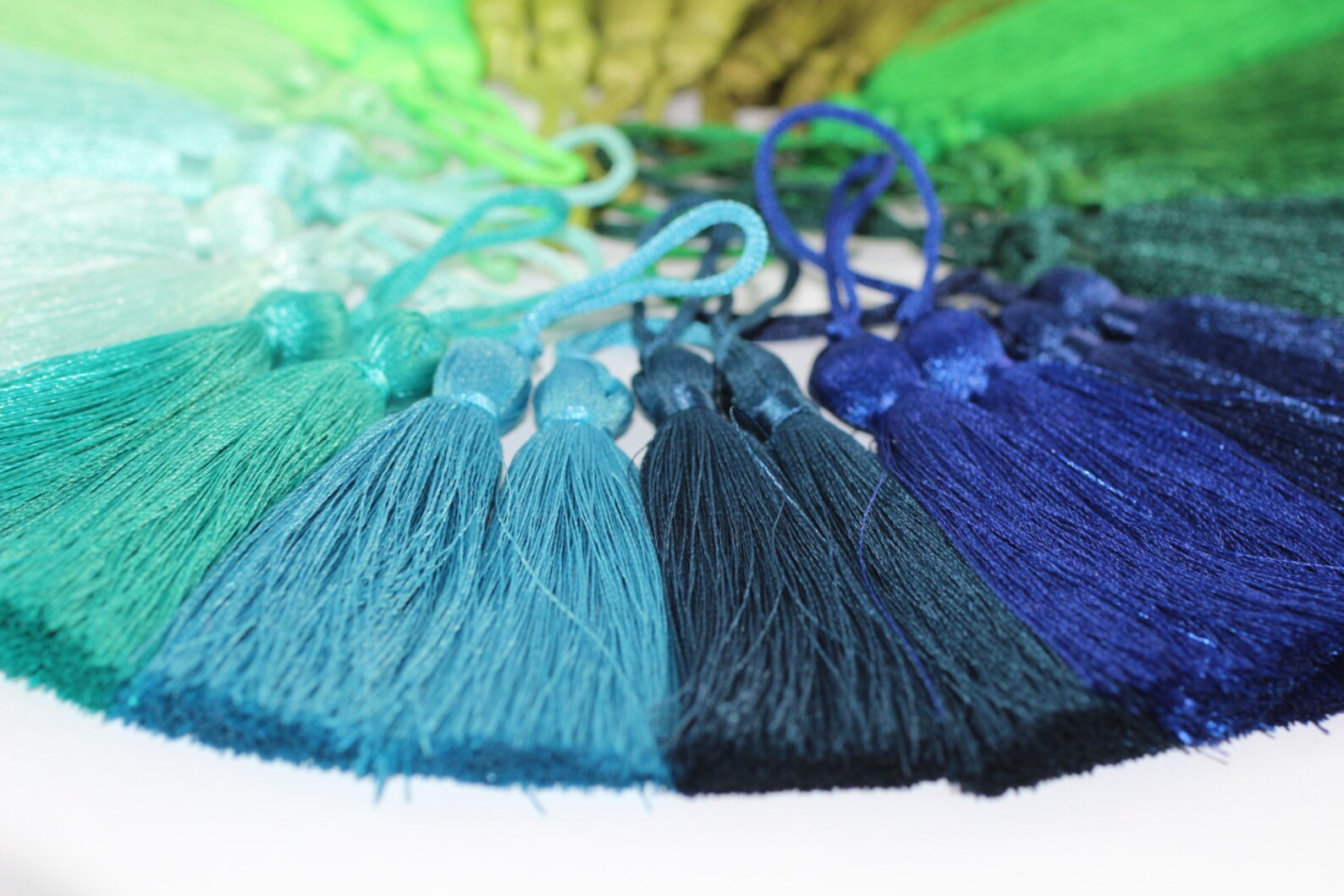 Ocean Blue Lux Tassels 80 Mm Long Thick Tassels for Your - Etsy
