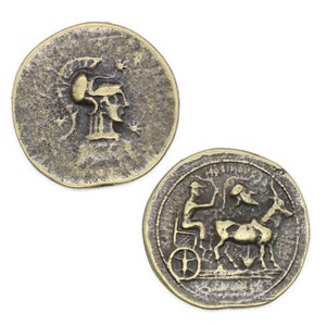 Spartan Coins, Antique Bronze Gladiator Coins, 41 Mm Roman Empire ...