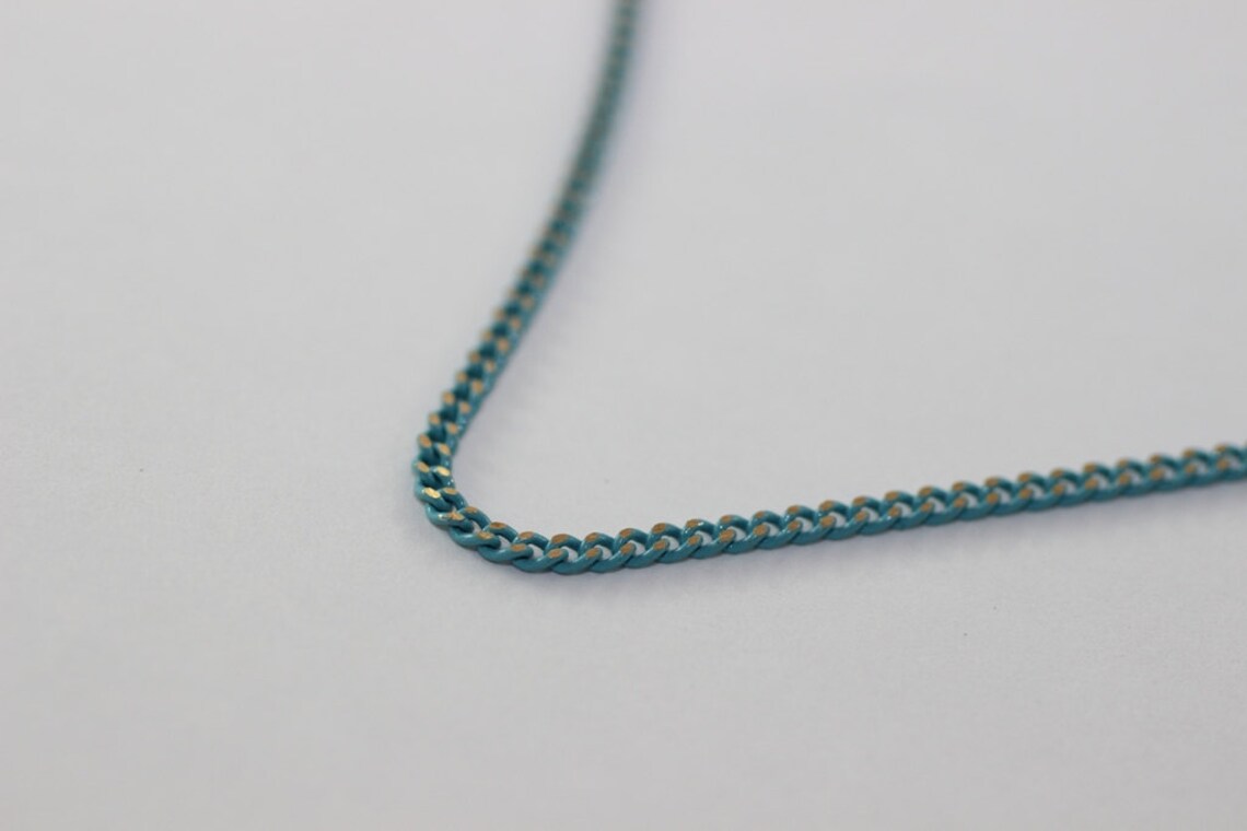 1.5mm Blue Chain Link, Brass Chains, Loose Chain, Gold Chain, - Tiny ...