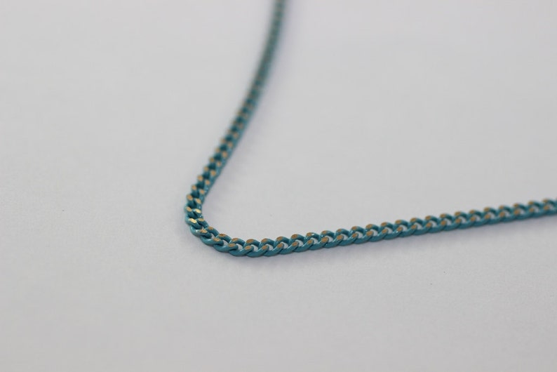1.5mm Blue Chain Link, Brass Chains, Loose Chain, Gold Chain, - Tiny ...