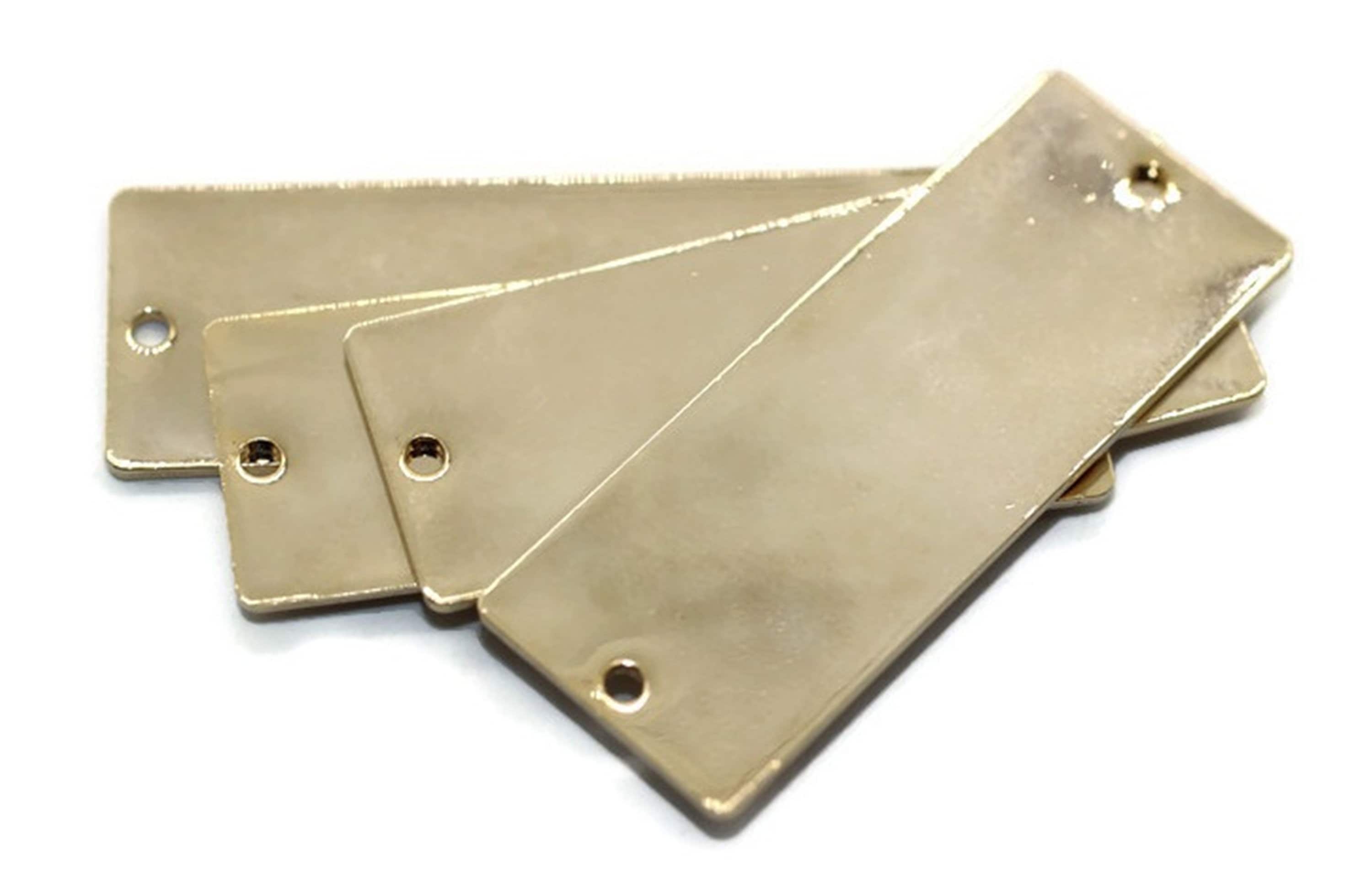 24 K Shiny Gold Plated 15x40mm Rectangle Blanks Rectangle | Etsy