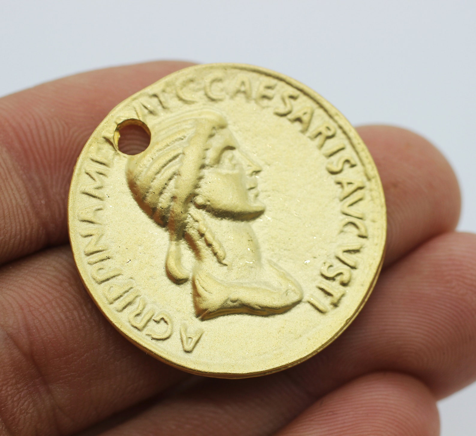 Agrippina the Younger, Roman Empress Matt Gold Coins, 34 Mm Matt Gold ...