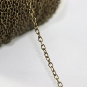 Antique Bronze Open Link Chains 2x3 Mm Oval Link Chain, Box Chains ...