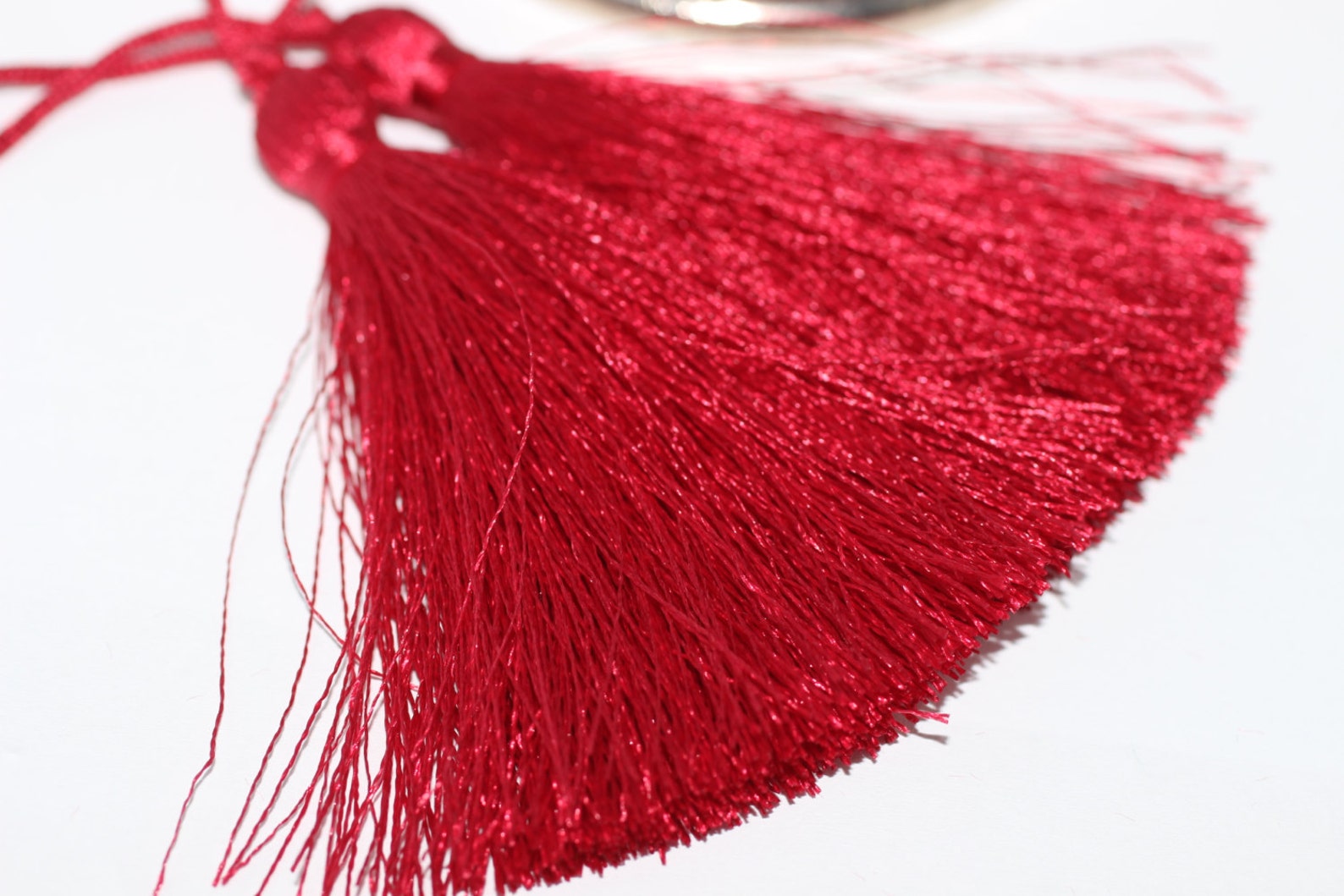 2/10/50 Pcs Scarlet Red Lux Tassels 80 Mm Long Thick Tassels | Etsy