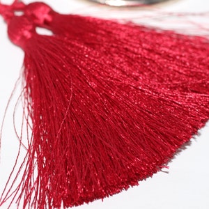 2/10/50 Pcs Scarlet Red Lux Tassels - 80 Mm Long Thick Tassels - for ...