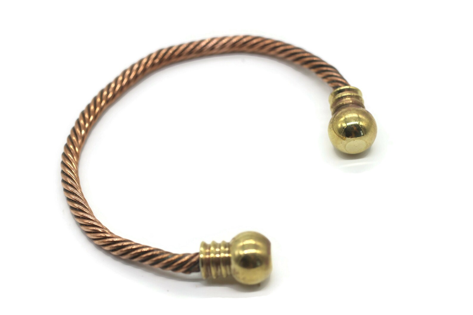 Pure Copper Balled Bracelet Bangle Solid Shiny Copper Twisted - Etsy