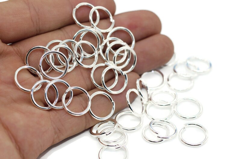 14mm Jump Rings Tiny Jump Ring Connector Silver Plated | Etsy