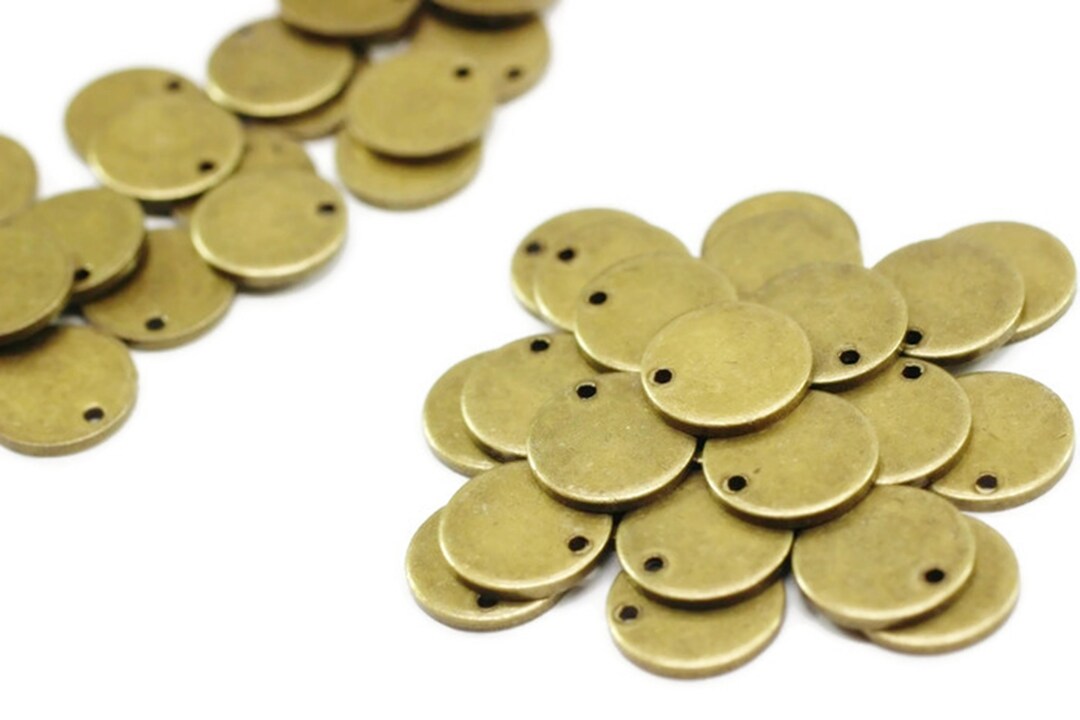 1.4x12mm Antique Bronze Disc, Solid Brass Disc, Round Stamping Discs ...