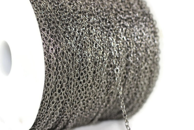 Gunmetal Chains 2x3mm Rolo Chains Metal Chains Soldered - Etsy