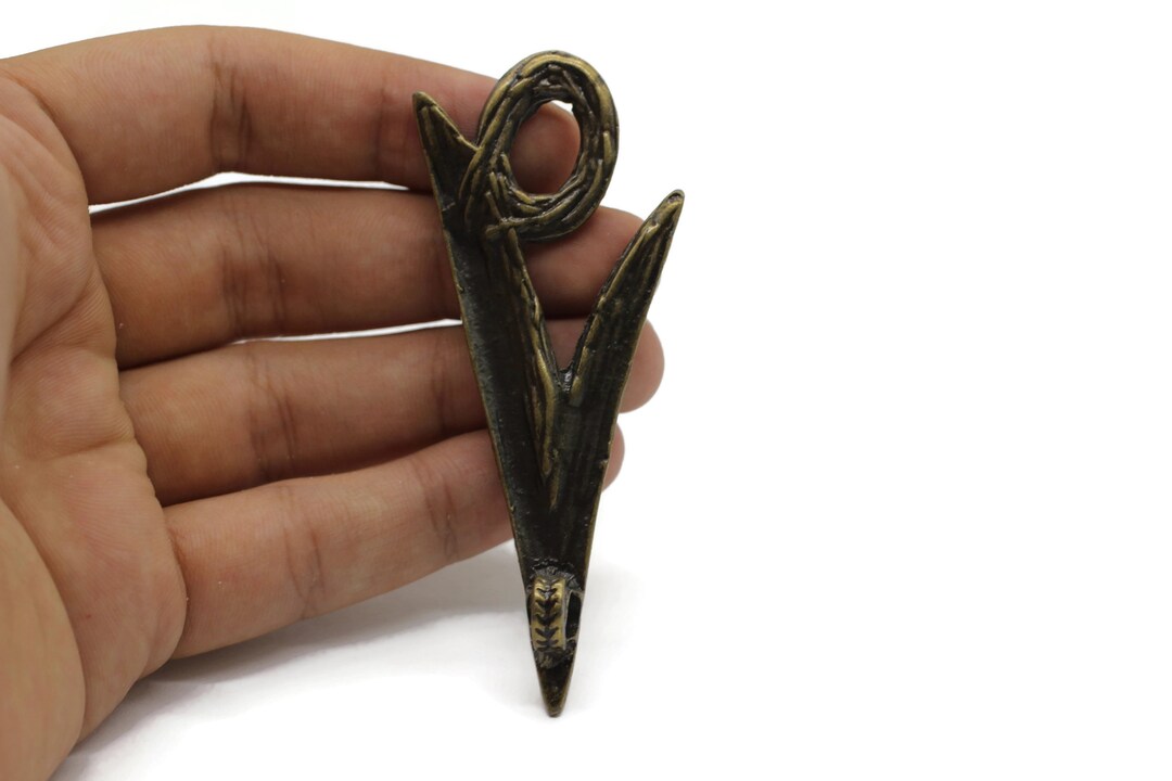 Antique Bronze V Charms, Huge Charms, 32x87mm, Thic Pendant, Thic ...