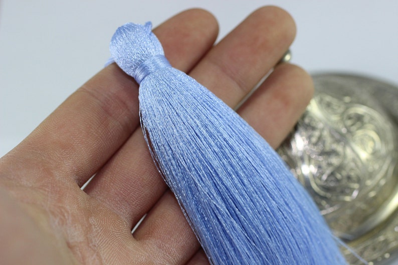 Light Blue Extra Large Silky Tassel, 110 Mm Large Tassels - Mala ...