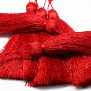 Red Tassel, Extra Large Silky Tassel, 11 Cm Large Tassels, Mala ...