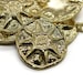 1 Pc 24K Shiny Gold Plated Sun Coins, 37x48 Mm Gold Pendant, Sun ...