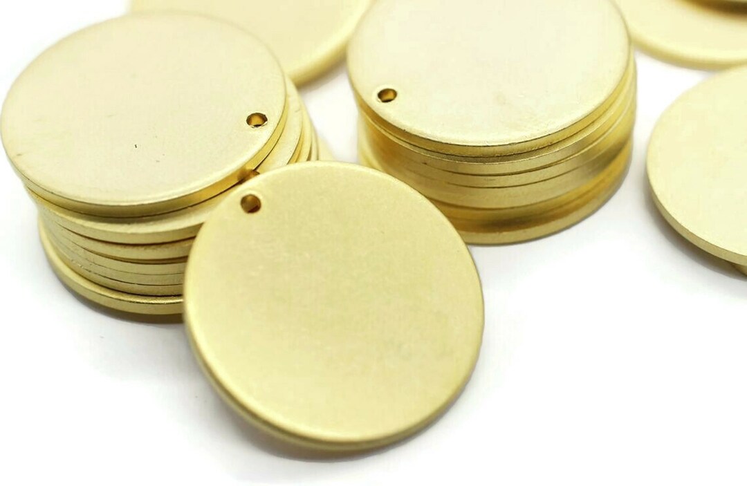 1.4x25mm Matt Gold Plated Disc, Round Discs, 25 Mm Disc, Gold Thick ...